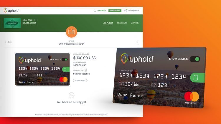Uphold Mastercard Review | Crypto Cards | CryptoVantage